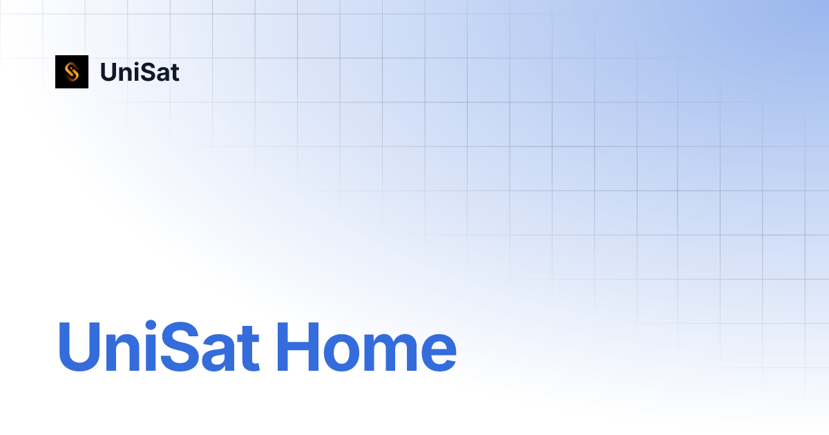 UniSat Home | UniSat